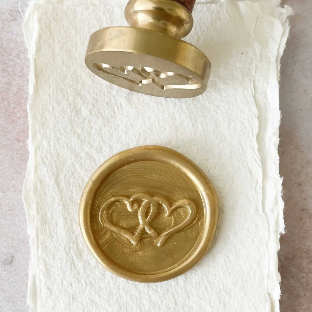 Entwined Heart Wax Stamp | Make Wax Seals With Hearts | Wax Stamp for ...