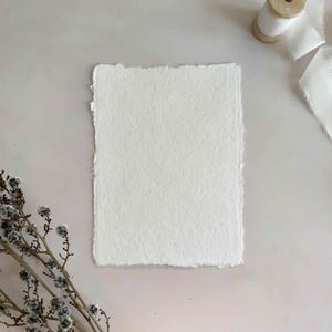 Whisper White Handmade Cotton Rag Paper | Deckle Edge Recycled Paper in ...