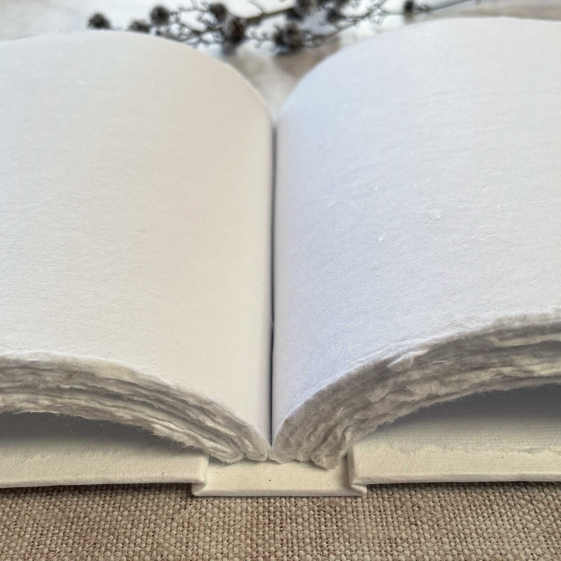 White Blank Notebook Journal Made From Handmade Cotton Rag - Etsy