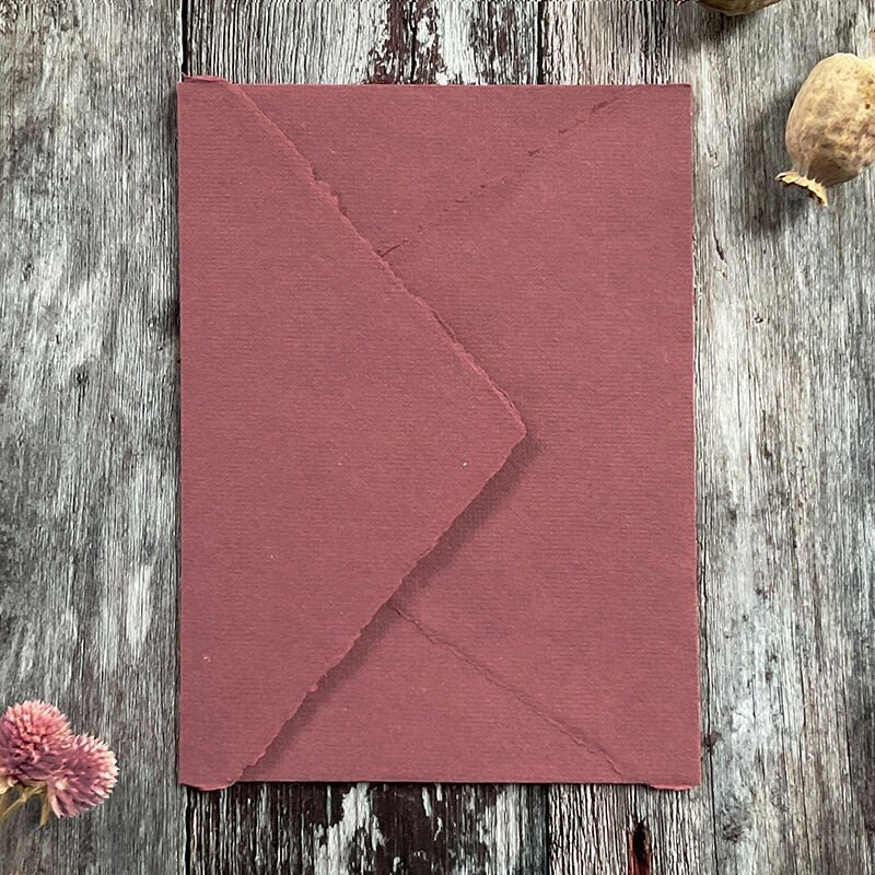 Dusky Rose Handmade Paper | PACK OF 5 SHEETS | Recycled Cotton Rag ...
