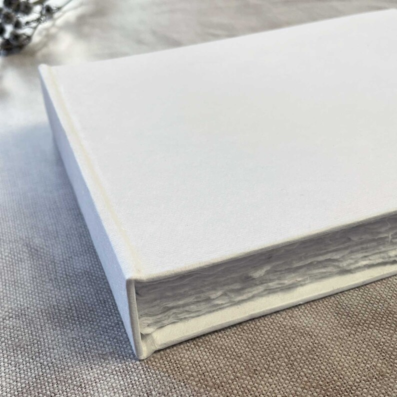 White Blank Notebook Journal Made From Handmade Cotton Rag - Etsy