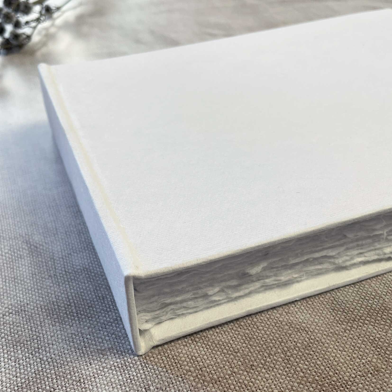 White Blank Notebook Journal Made From Handmade Cotton Rag - Etsy