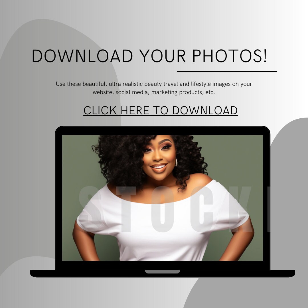 Stylish Mockup Images African American Model, Full Figured Stock Photos ...