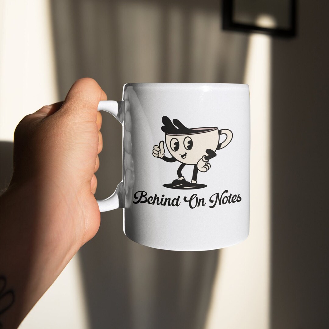 Behind on Notes Coffee Mug, Retro Therapist Coffee Mug, Do Your Notes ...
