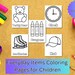 Children's First Coloring Book, Printable, Instant Download, Simple ...