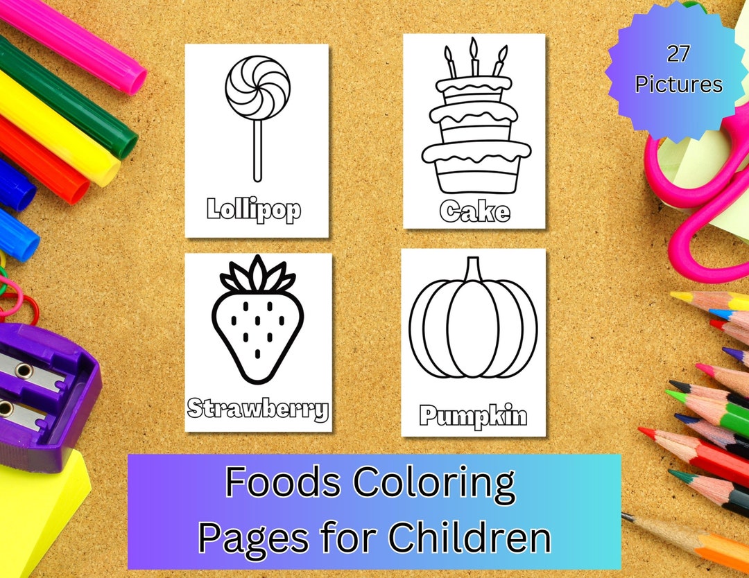 Children's First Coloring Book, Printable, Instant Download, Simple ...