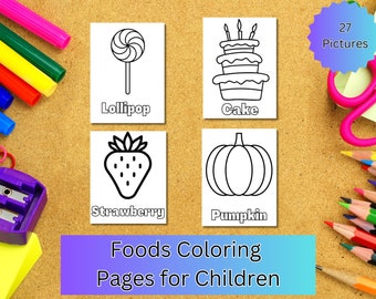 Children's First Coloring Book, Printable, Instant Download, Simple ...