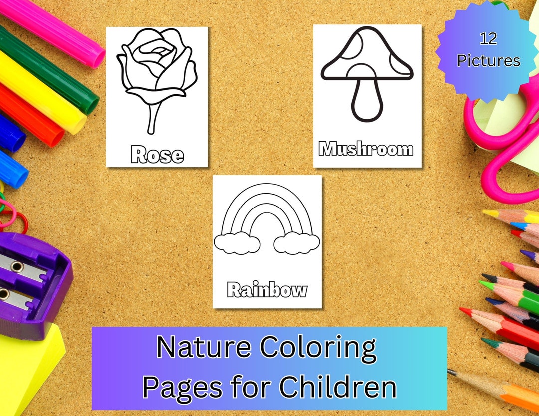 Children's First Coloring Book, Printable, Instant Download, Simple ...