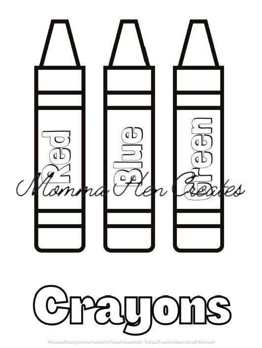 Children's First Coloring Book, Printable, Instant Download, Simple ...