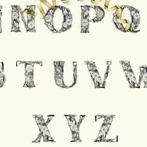 Victorian Elegance Unveiled: Explore Exquisite Floral Alphabet Set for ...