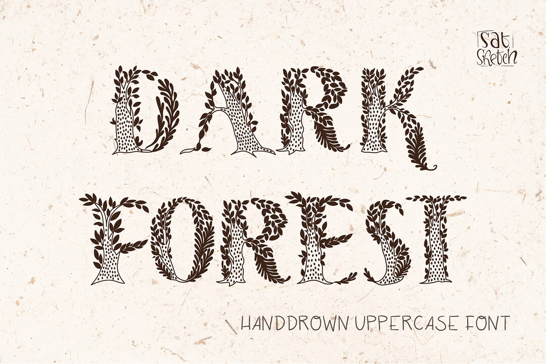 Dark Forest Font: Mystical Typography for Captivating Designs - Etsy