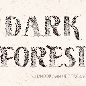 Dark Forest Font: Mystical Typography for Captivating Designs - Etsy