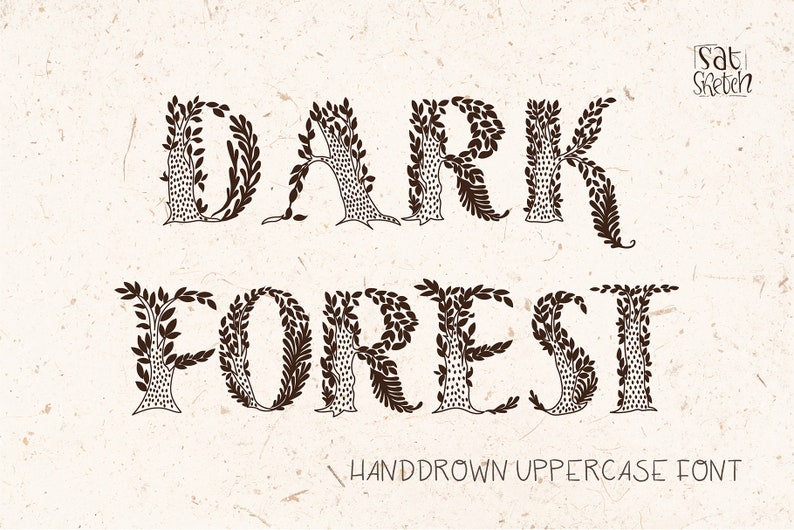 Dark Forest Font: Mystical Typography for Captivating Designs - Etsy