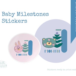 Stickerpack “baby Milestones” Digital Files Ready to Print and Cut ...
