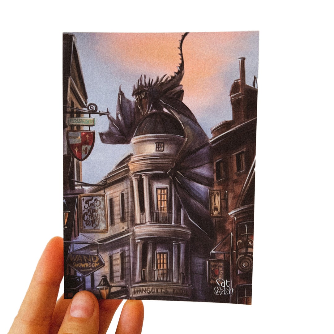 Postcard Wizard Bank Art Illustration Card Postcrossing Cute Picture ...