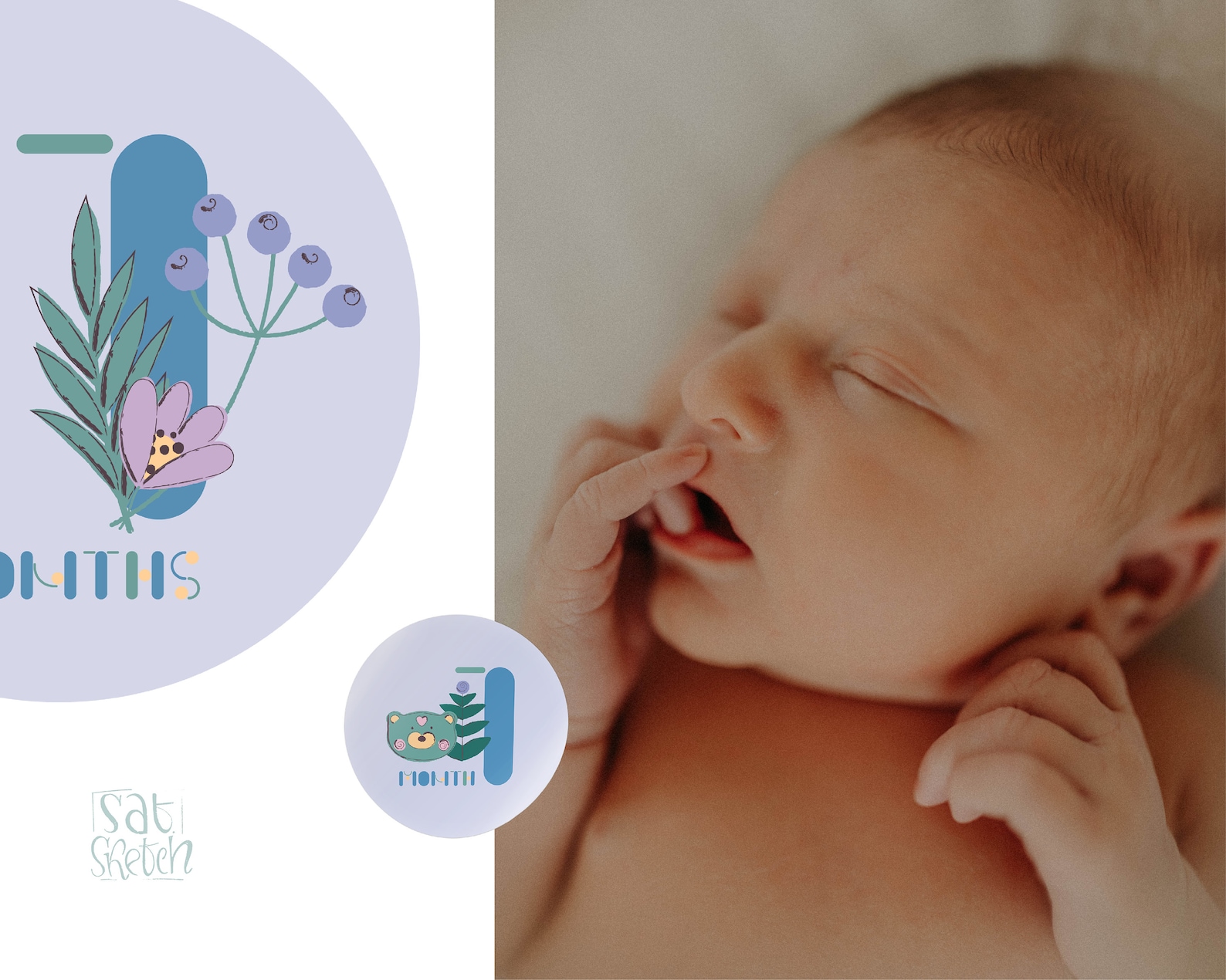 Stickerpack “baby Milestones” Digital Files Ready to Print and Cut ...