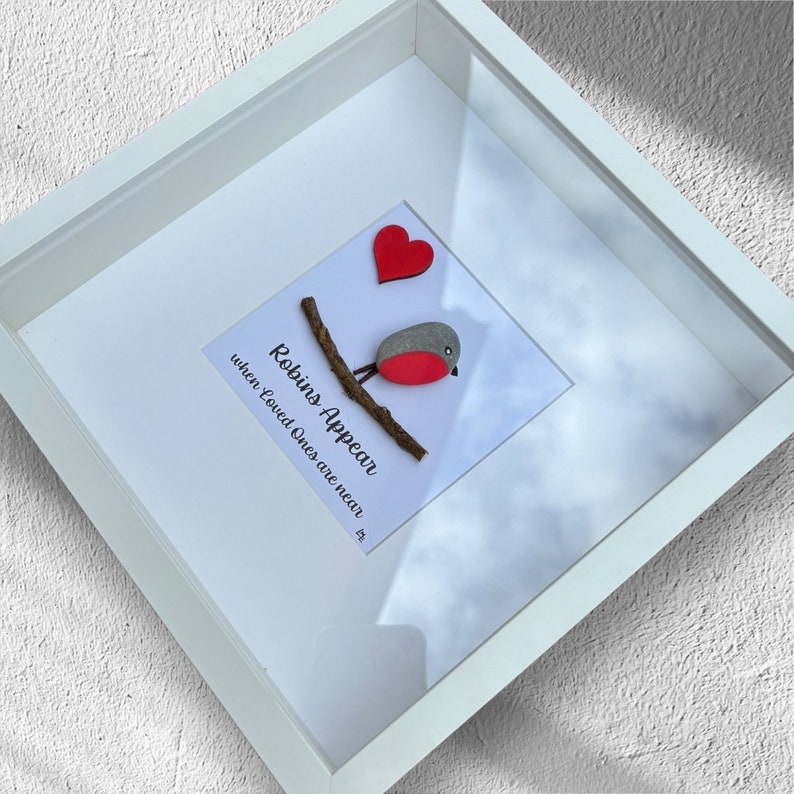 Robin Gift, Robin Pebble Art, Remembrance, Robin Loss of Loved One ...