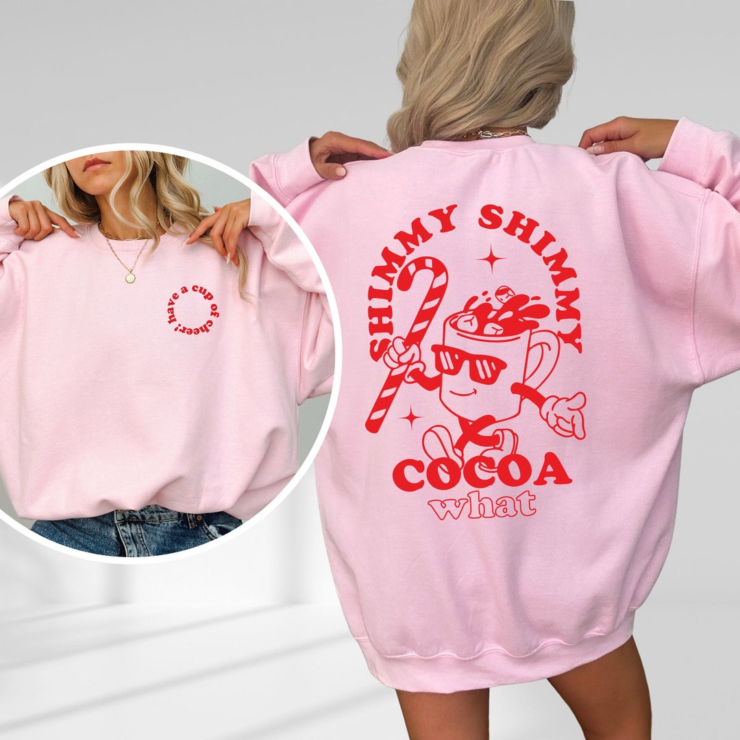 Hot Cocoa Holiday Crewneck, Funny Christmas Sweatshirt, Crewnecked ...