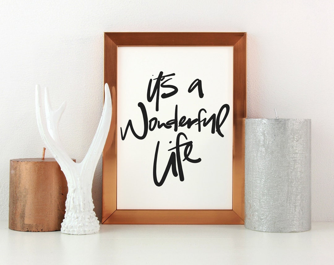 It's A Wonderful Life, Christmas Printable, Holiday Decoration, Wall ...