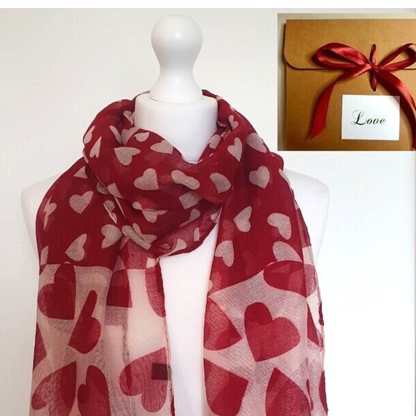 Red Scarf - Etsy UK