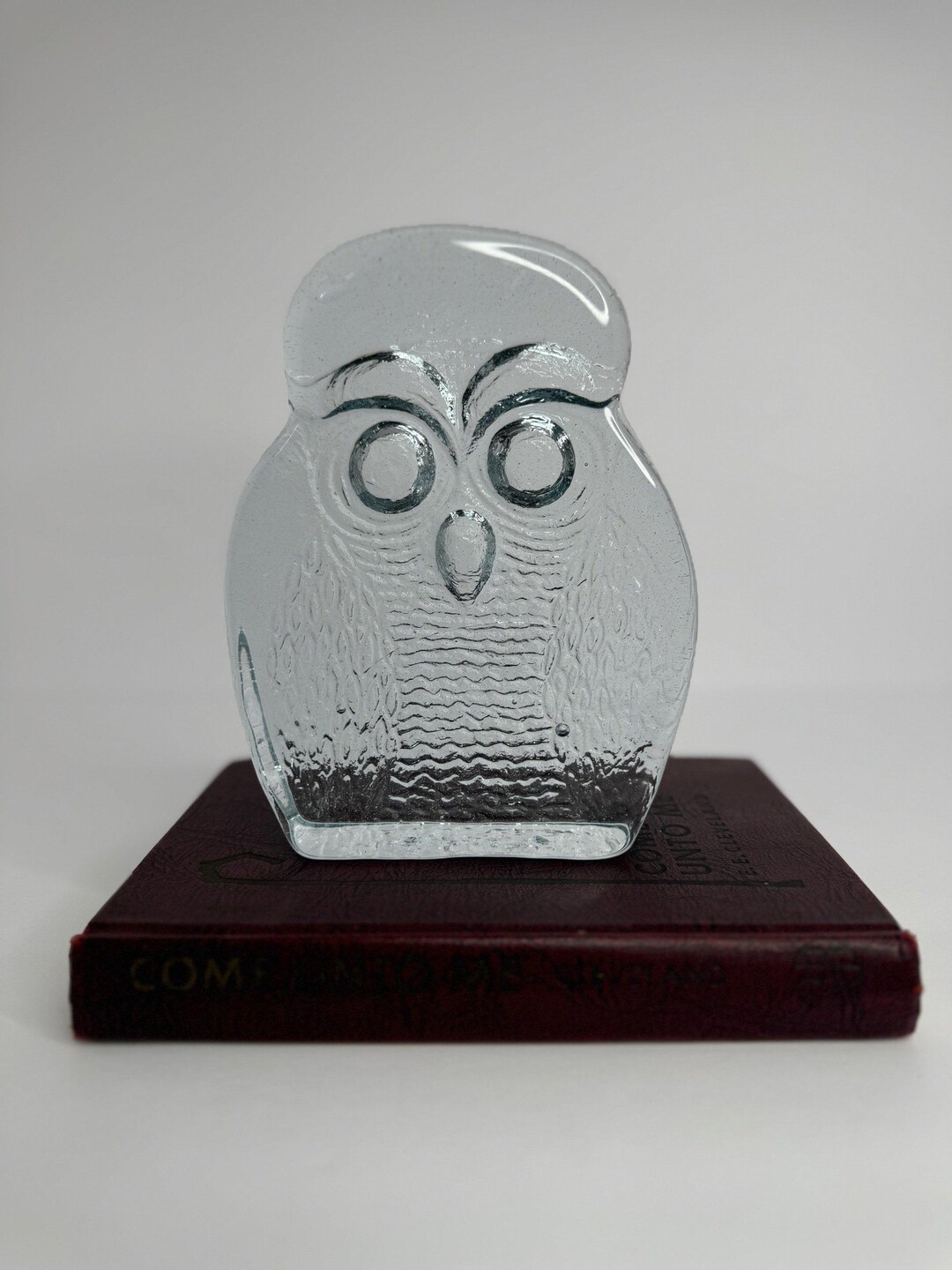 Gorgeous Solid Glass Blenko Owl - Etsy