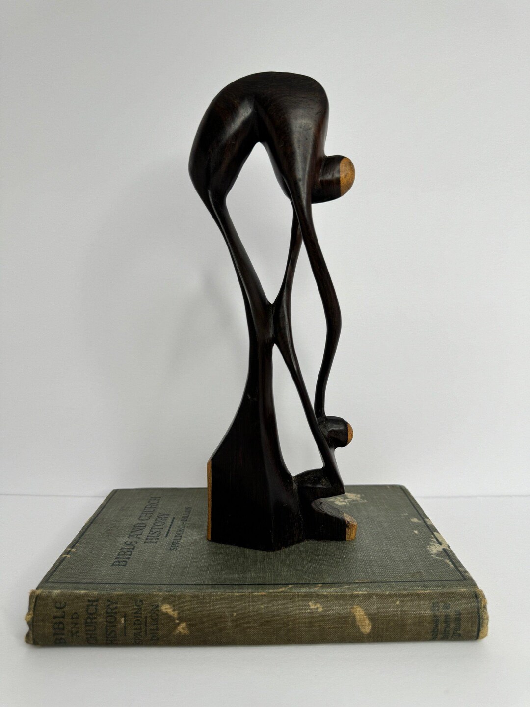 Vintage Carved Wood Mother Bending for Child Art Sculpture - Etsy
