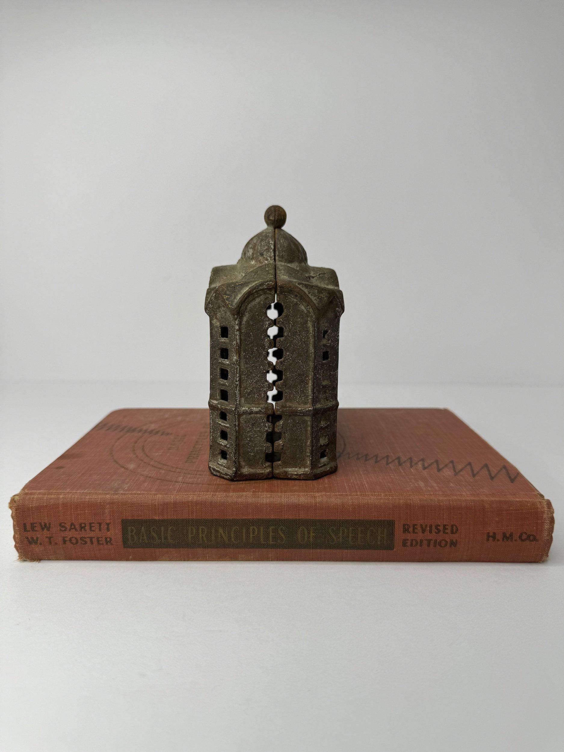 Victorian Antique Cast Iron bank Building Coin Bank - Etsy
