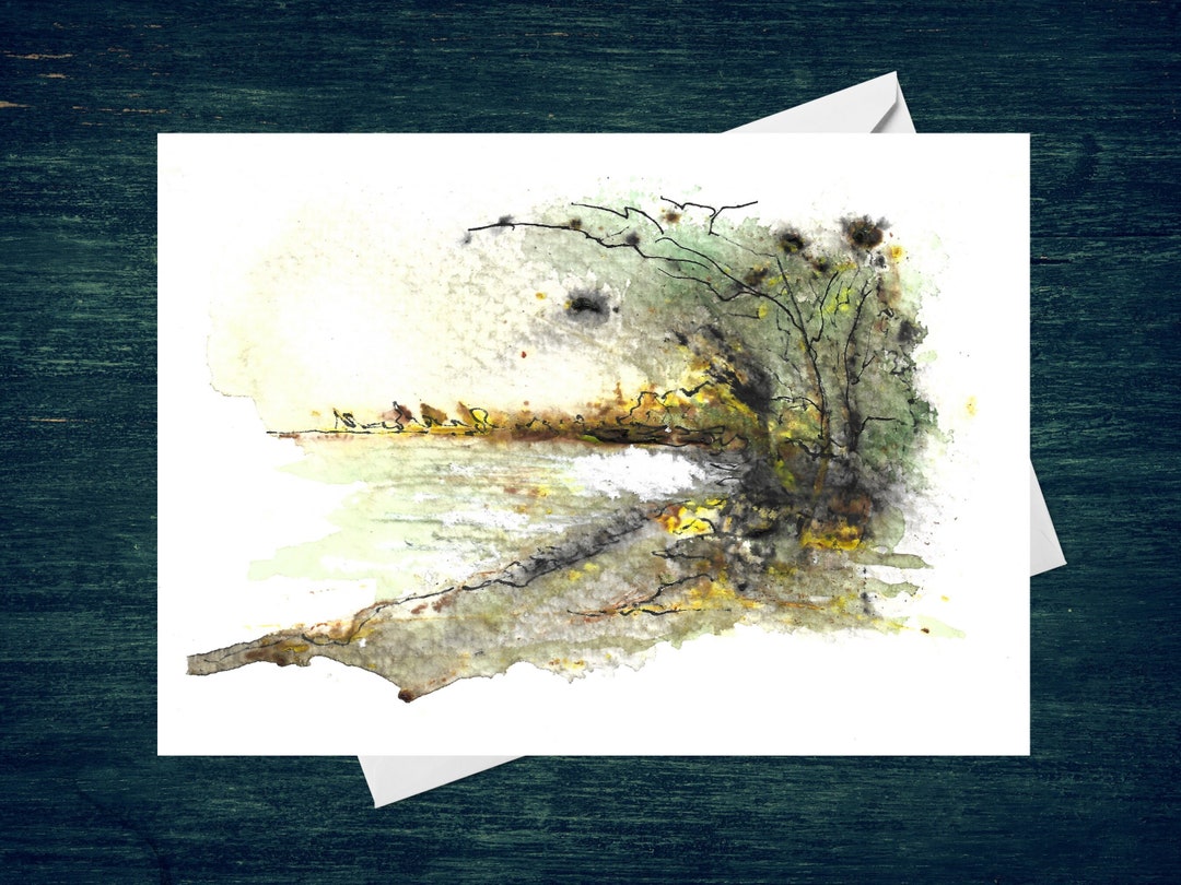 Coppered Florida Lakeside Greeting Card 7x5 Blank - Etsy