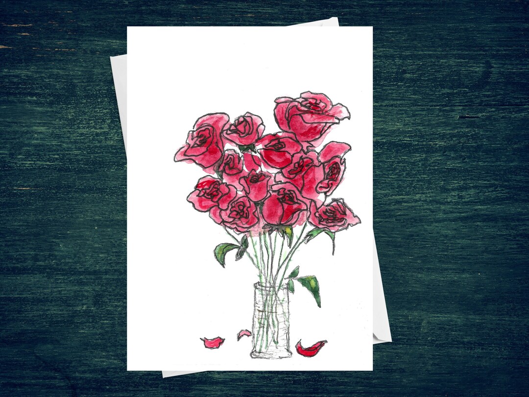 Mother's Day Card Roses for Mom 5x7 Blank Card Happy Mothers Day ...