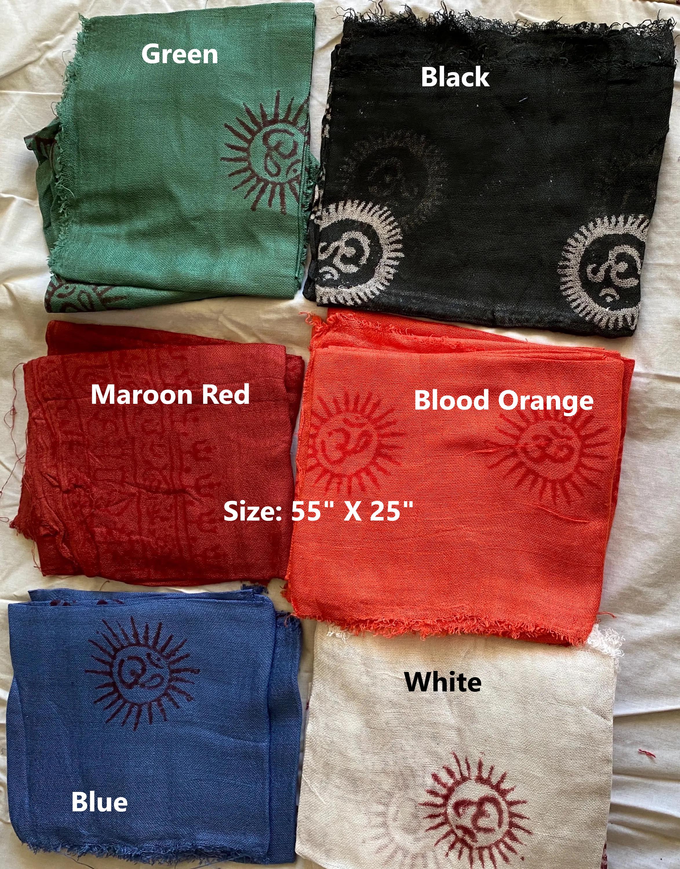 Premium Om Scarf, Handcrafted Spiritual Wrap, Soft Meditation Shawl ...