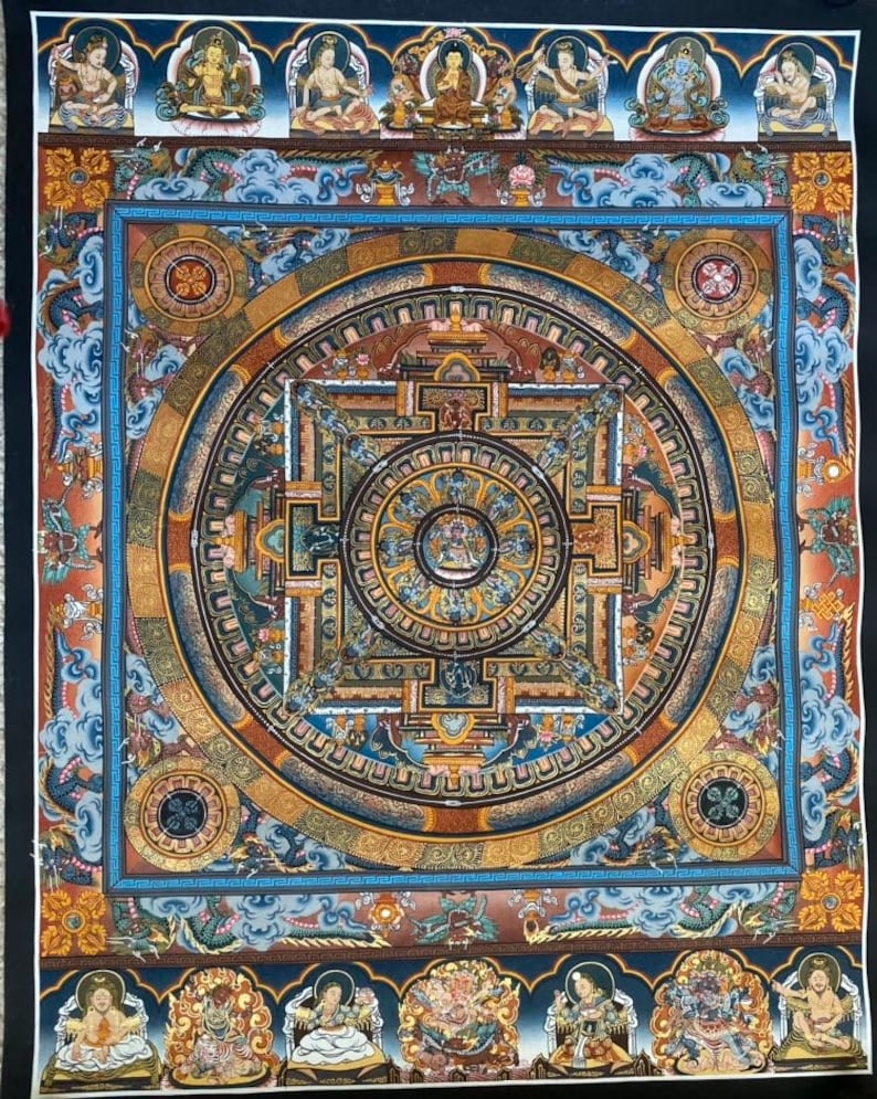 Hand-painted Original Wheel of Life Kalachakra Mandala - Etsy