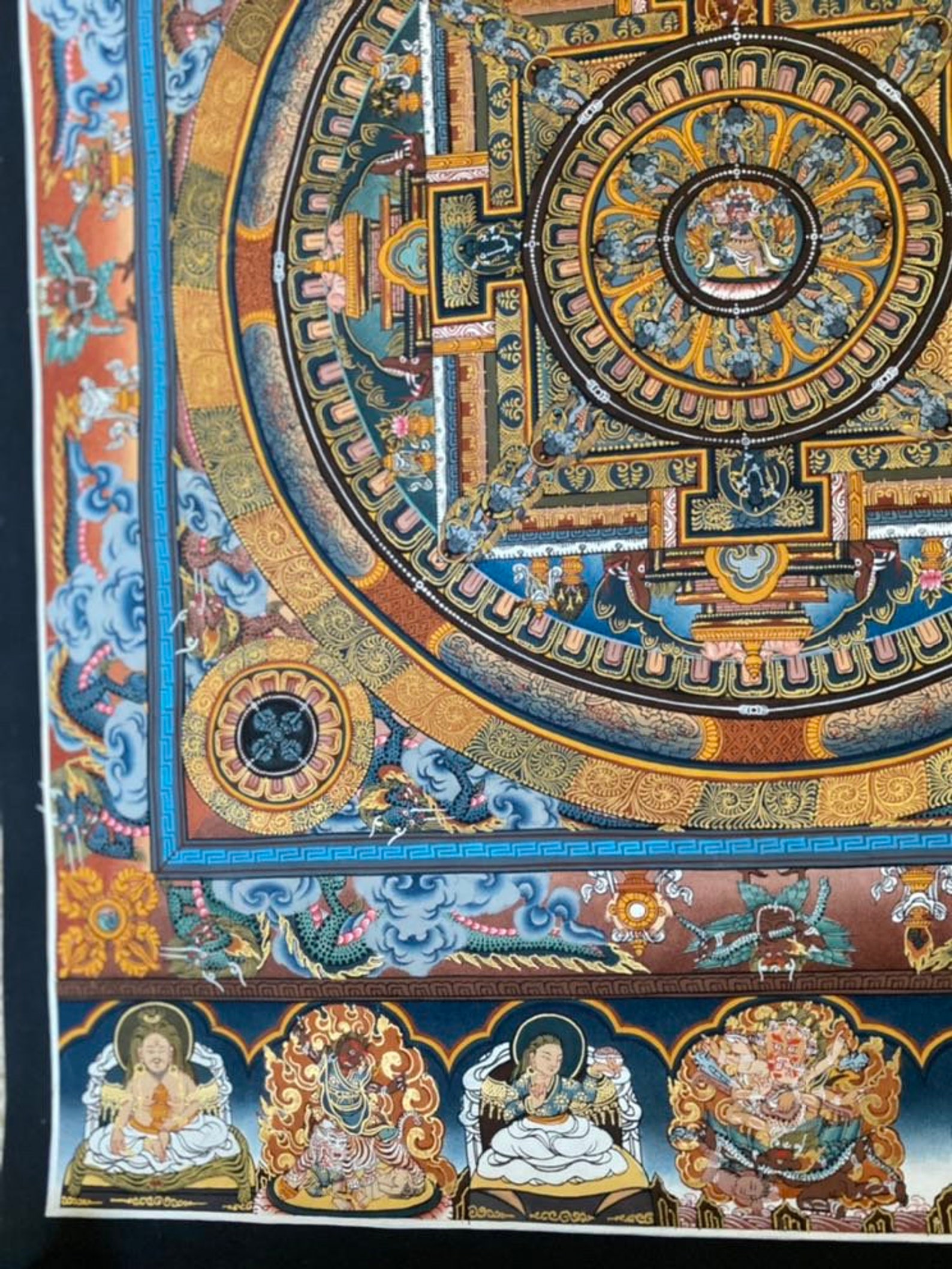 Hand-painted Original Wheel of Life Kalachakra Mandala - Etsy