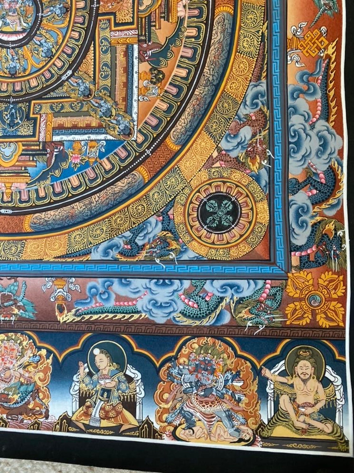 Hand-painted Original Wheel of Life Kalachakra Mandala - Etsy