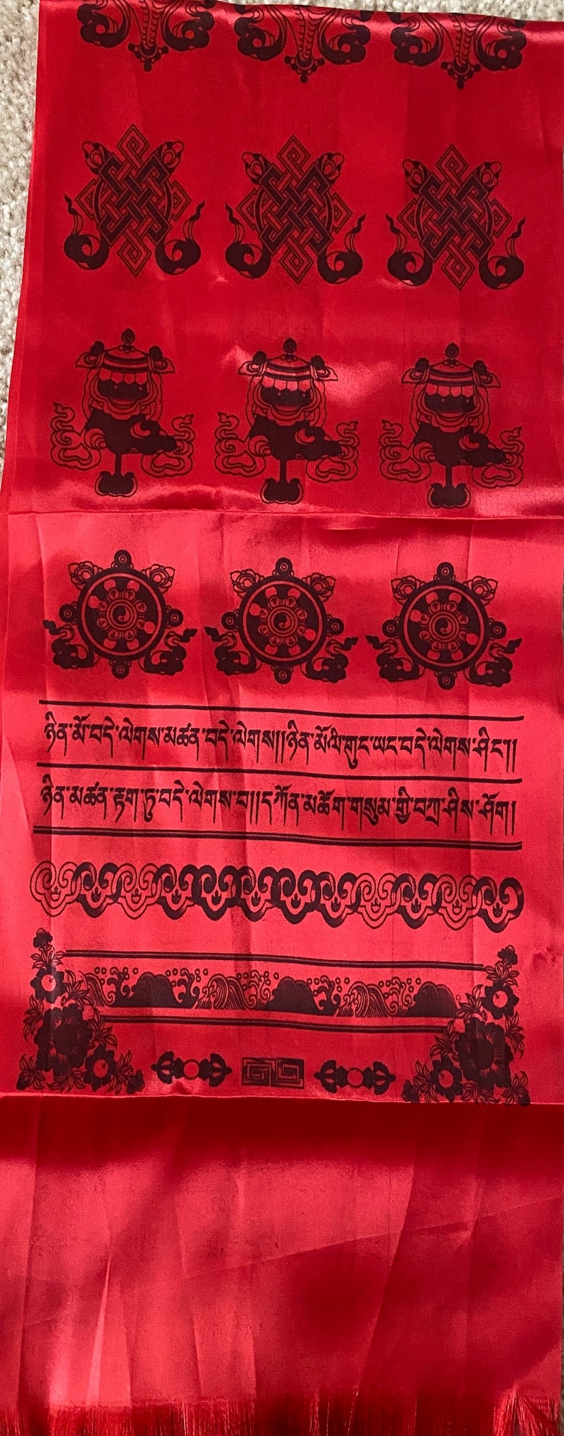 Traditional Buddhist Silk Khata Scarf Tibetan Ceremony Offering ...