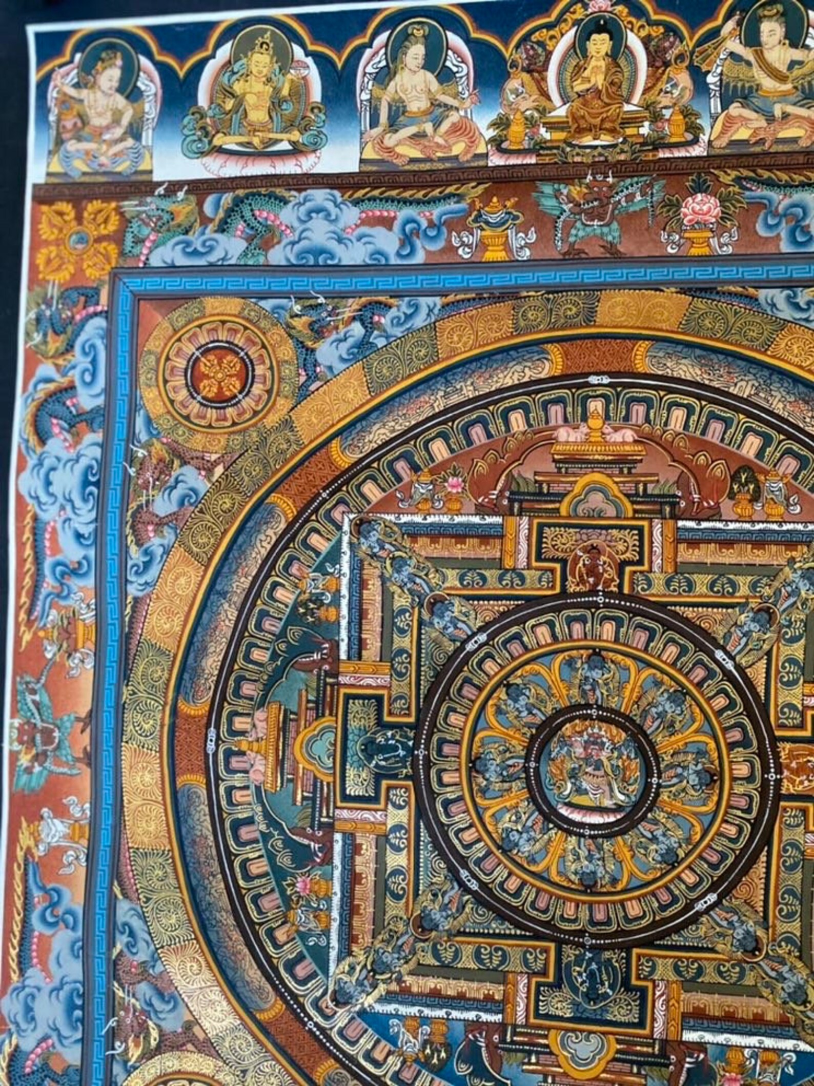 Hand-painted Original Wheel of Life Kalachakra Mandala - Etsy
