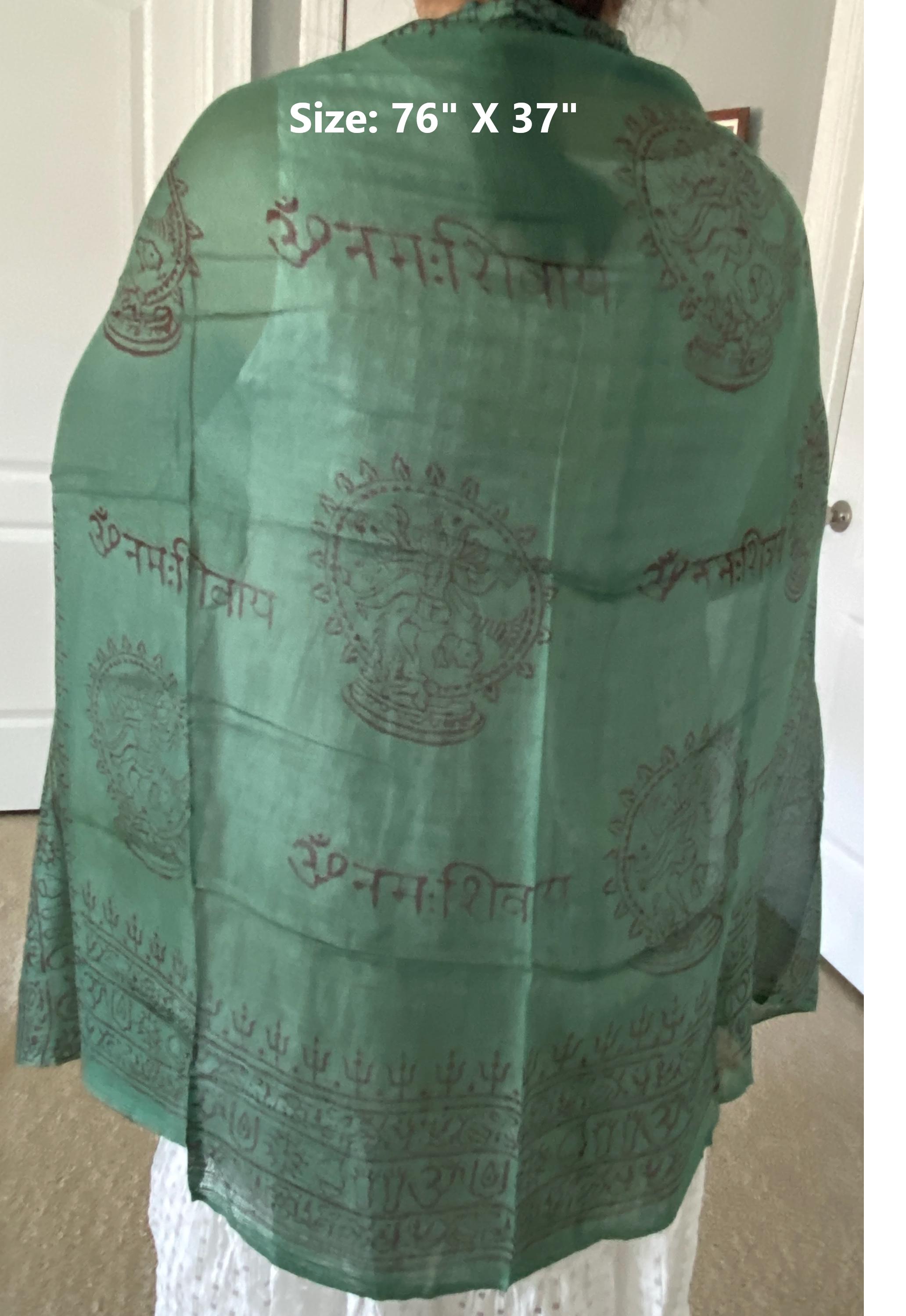 Premium Om Scarf, Handcrafted Spiritual Wrap, Soft Meditation Shawl ...