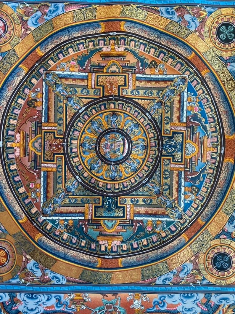 Hand-painted Original Wheel of Life Kalachakra Mandala - Etsy