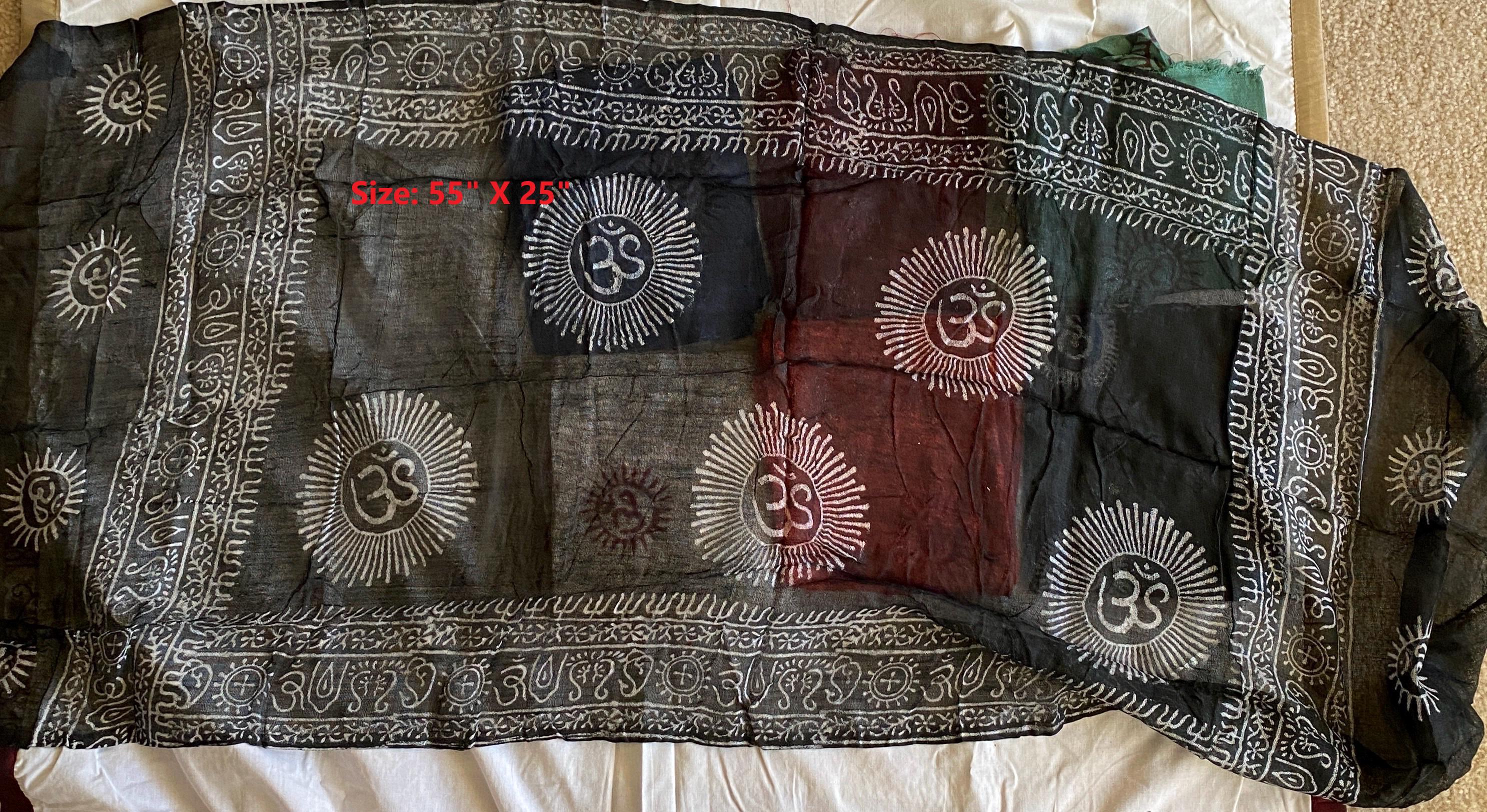 Premium Om Scarf, Handcrafted Spiritual Wrap, Soft Meditation Shawl ...