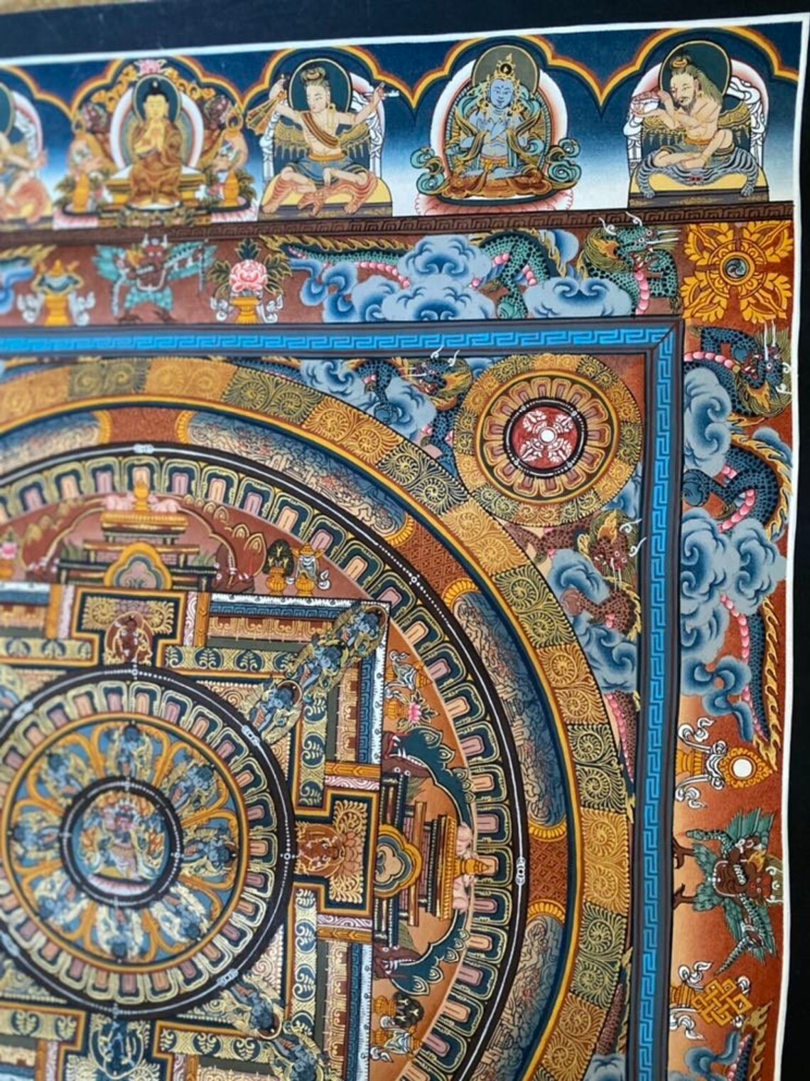 Hand-painted Original Wheel of Life Kalachakra Mandala - Etsy