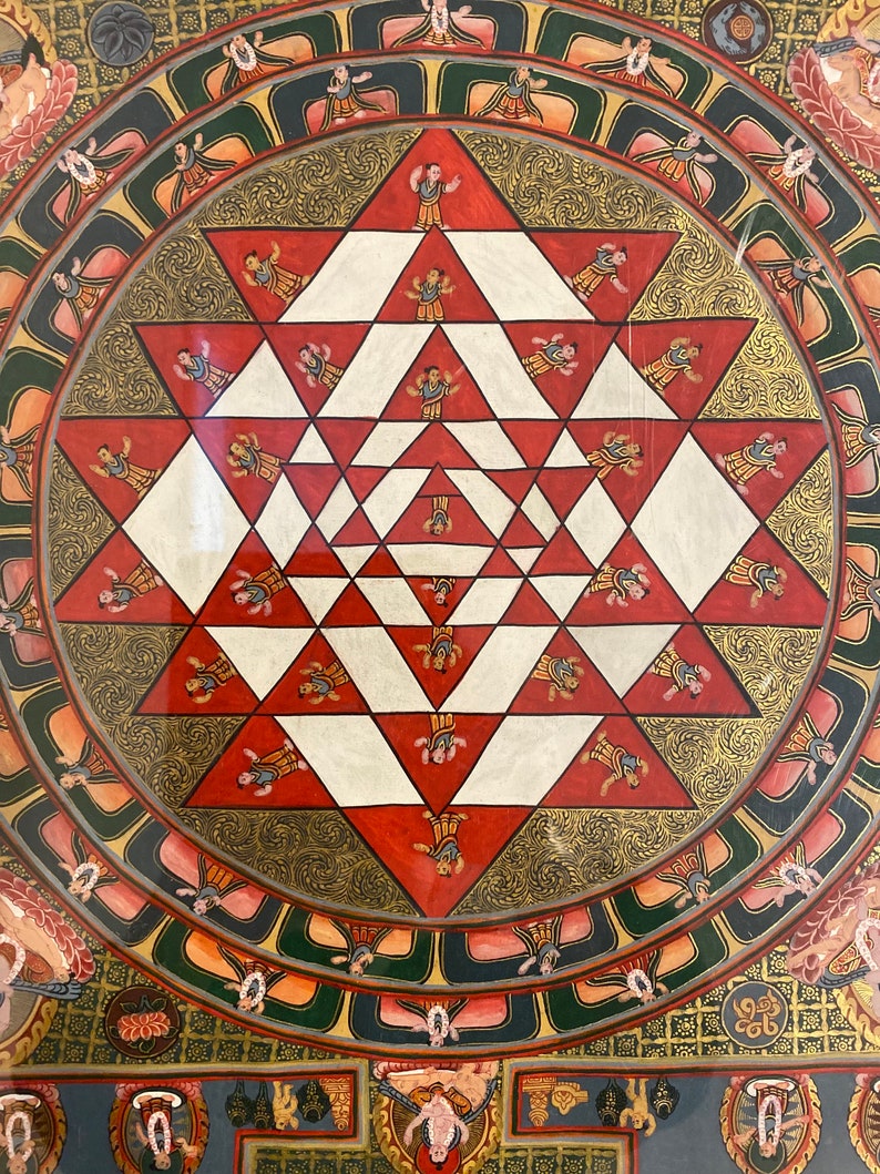 Gold-plated Mandala Thangka Painting, Tibetan Spiritual Art (15x15) - Etsy