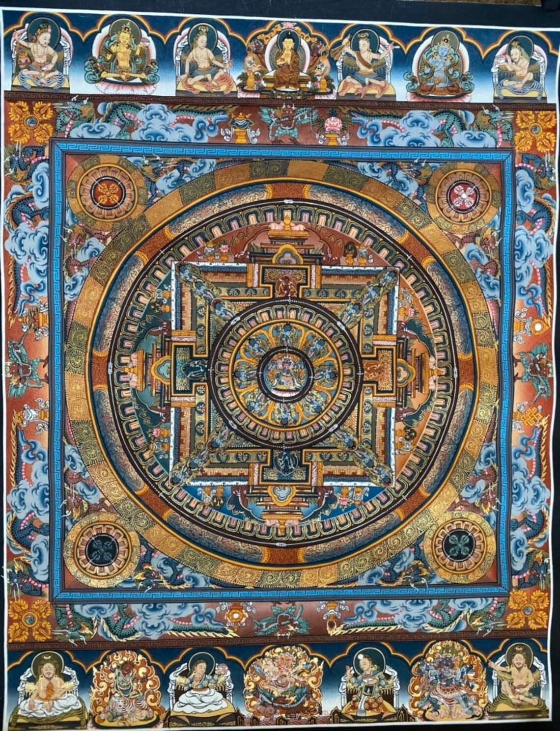 Hand-painted Original Wheel of Life Kalachakra Mandala - Etsy