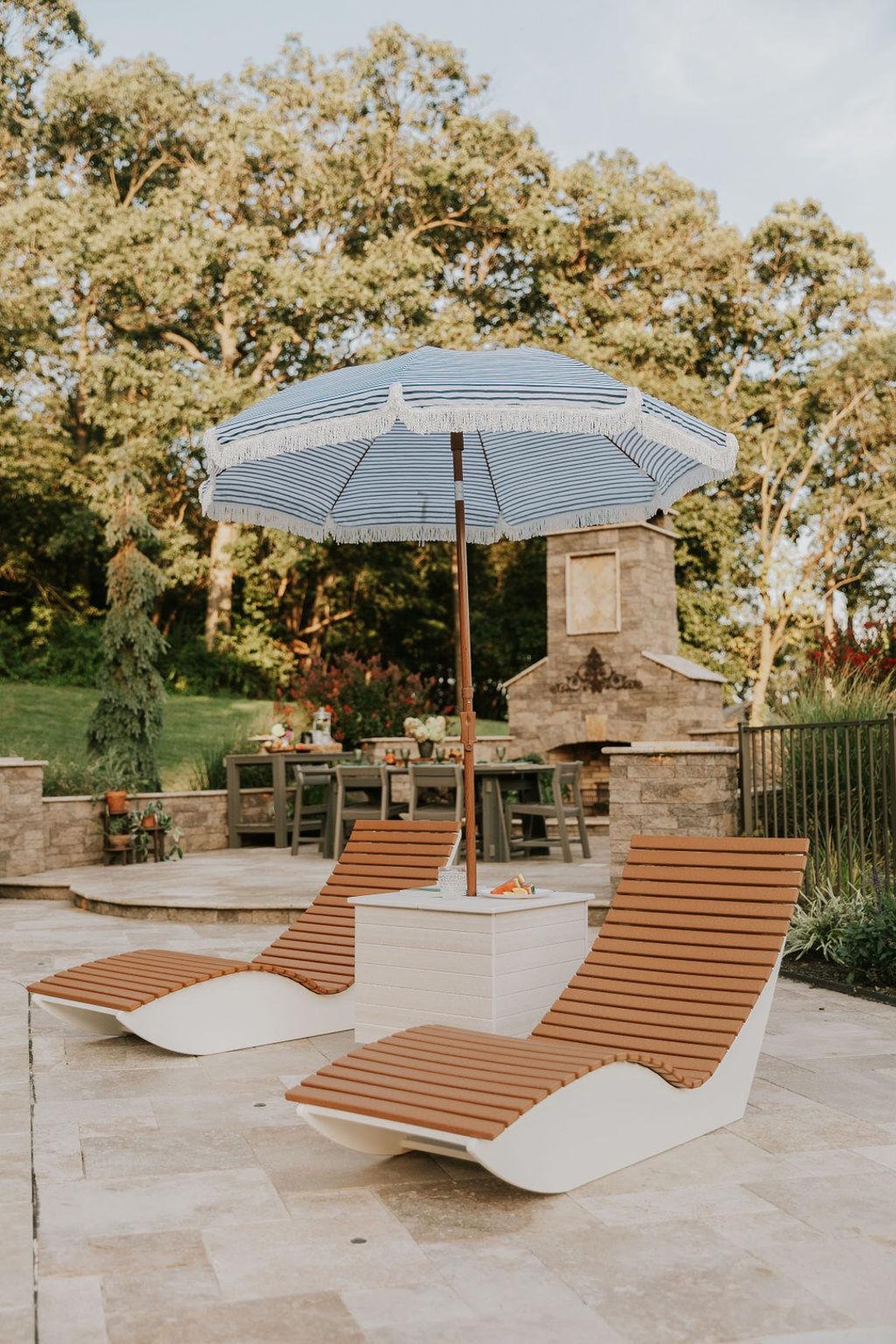 Modern Poly Outdoor Chaise Lounge – Weatherproof Patio Recliner, Made ...