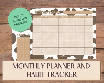 Cow Calendar Printable - Etsy