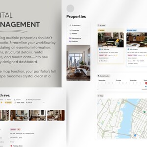 Notion Property Management Template | Real Estate Tracker, Tenant and ...