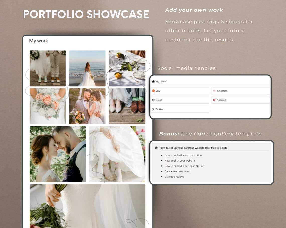 Photography Service Price List Template Photographer Portfolio Website ...