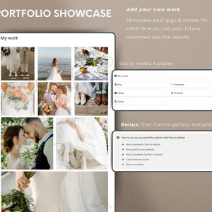 Photography Service Price List Template Photographer Portfolio Website ...