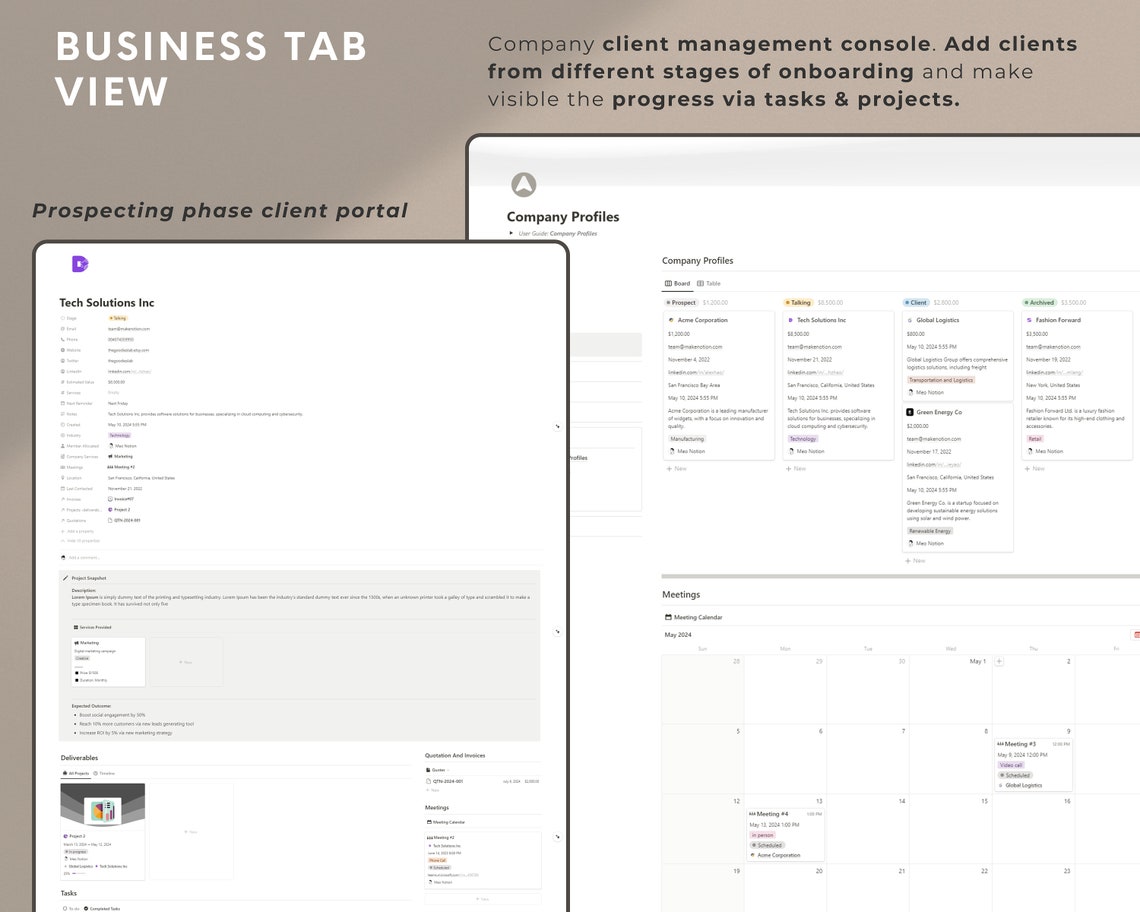 Notion Small Business OS Template Notion Planner Project Management Business Planner Notion ...