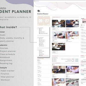 Academic Planner Notion Template University Student Planner College ...