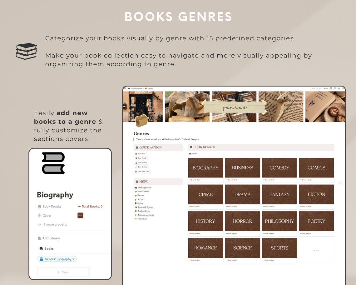 Notion Reading Template Reading Journal Reading Goal Notion Planner ...