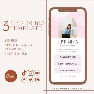 Link in Bio Template Canva Template Instagram Template Media - Etsy